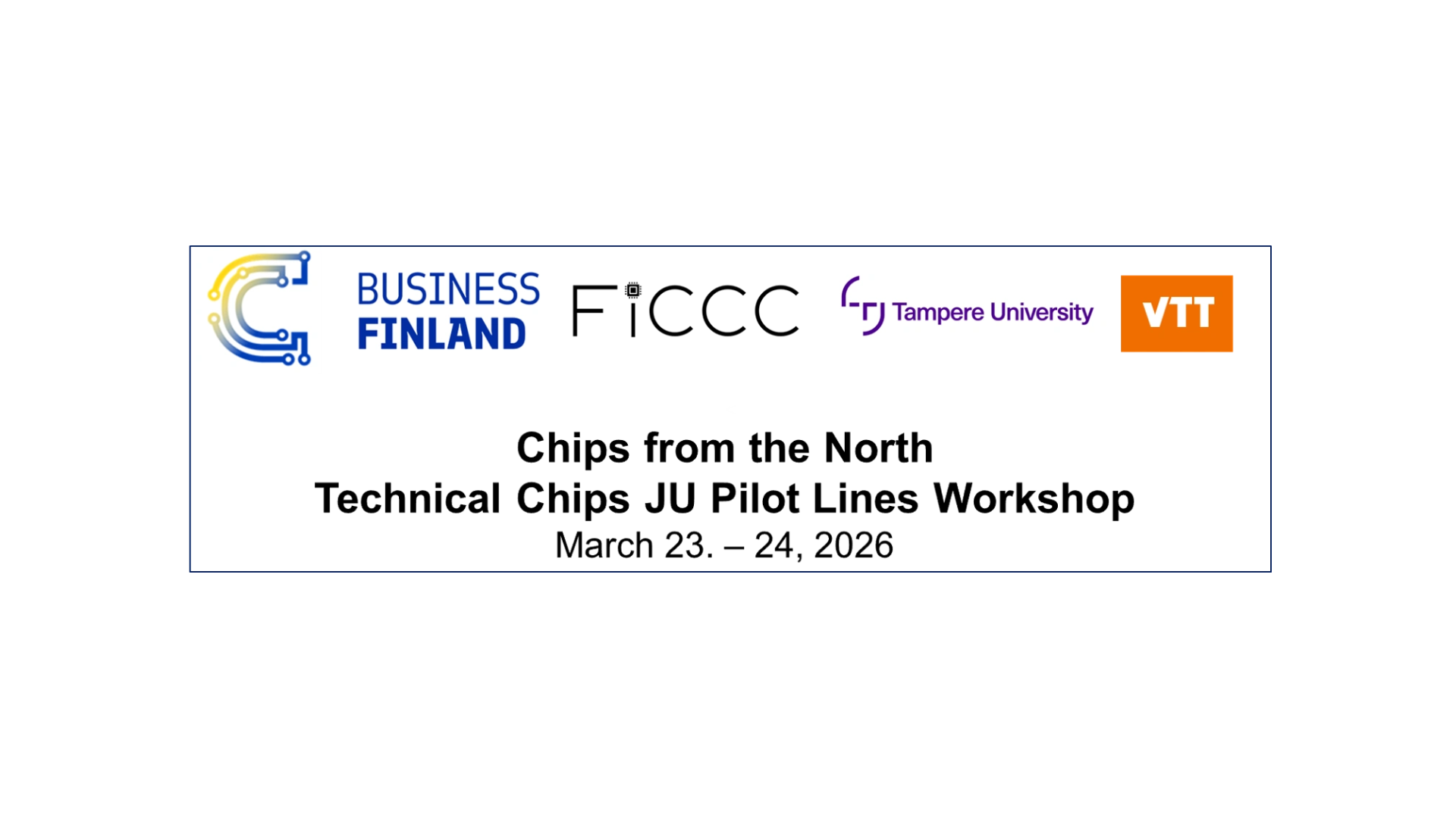 Chips from the North - Workshop för tekniska pilotlinjer